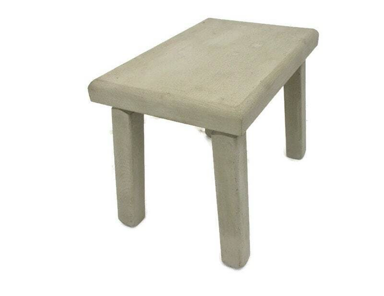 Vintage Stool Ottoman Footstool Milking Stool Barn Farmhouse Style Wood ...