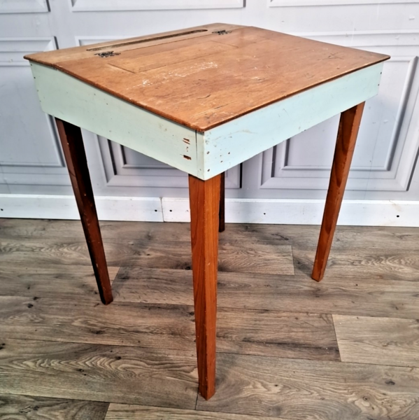 Retro Vintage Sloped Top School Writing Desk Lift Lid Storage ...