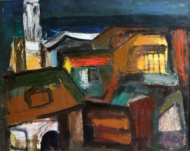 Aleksandr Rodin (1922 2001)city Cardboard/Oil, 80x100 Cm1992 | Vinterior