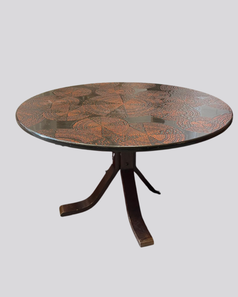 Mid Century Norwegian Round Coffee Table | Vinterior