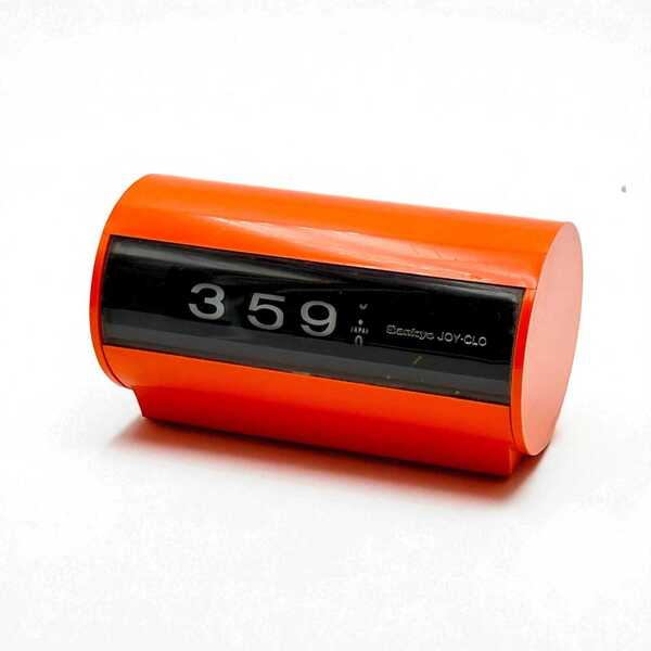 Retro 70s Sankyo Flip Clock – Japanese Space Age Digital Clock, Orange ...