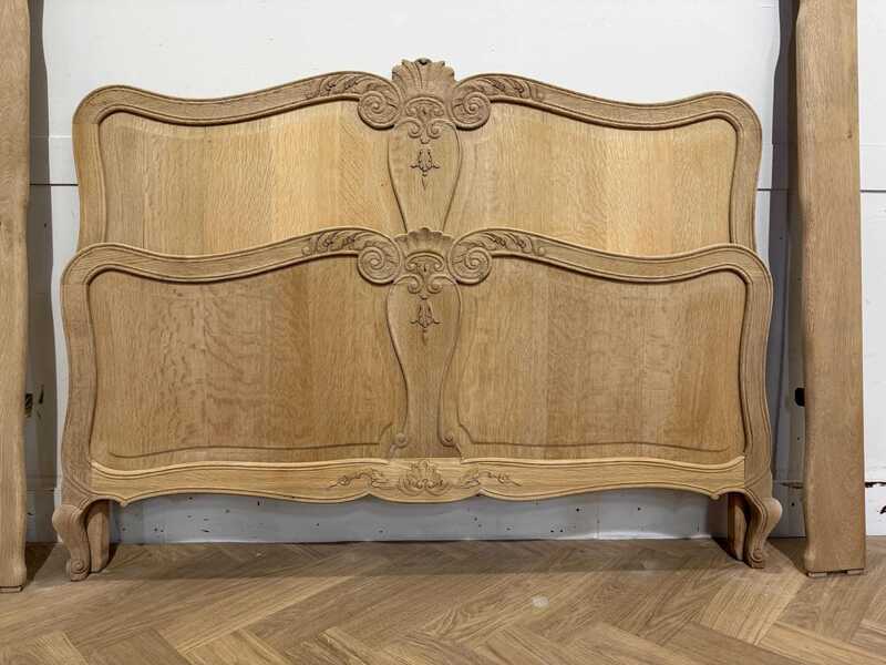 Stunning Vintage French Rustic Oak 5ft Bed With Slatted Base Kingsize ...