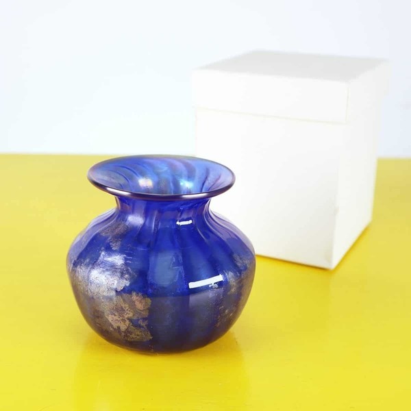 Iridescent Glass Vase By Master Glassmaker Paolo Rossi | Vinterior