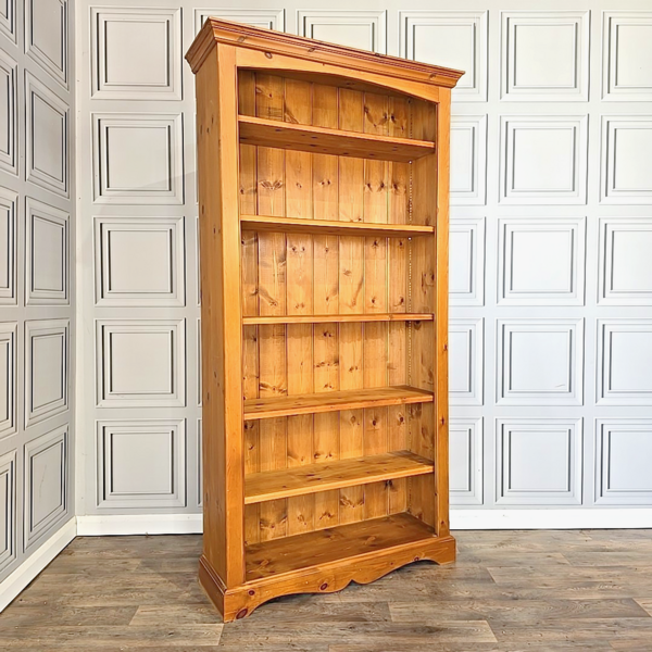Retro Vintage Large 7ft Solid Pine Wood Bookcase Shelf Shelves Shelving Unit | Vinterior