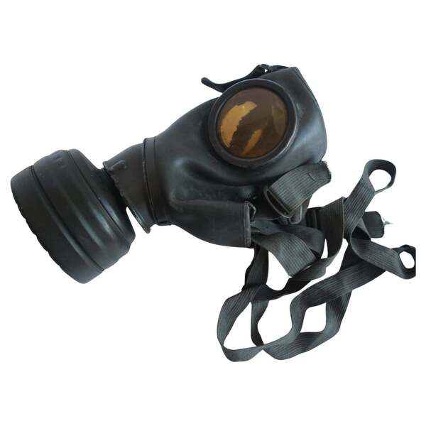World War II Original Gas Mask With Nameplate And Soldier's Rank, Circa ...