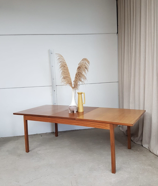 Vtg Mid Century Extending Dining Table Danish Scandi Retro R649 | Vinterior
