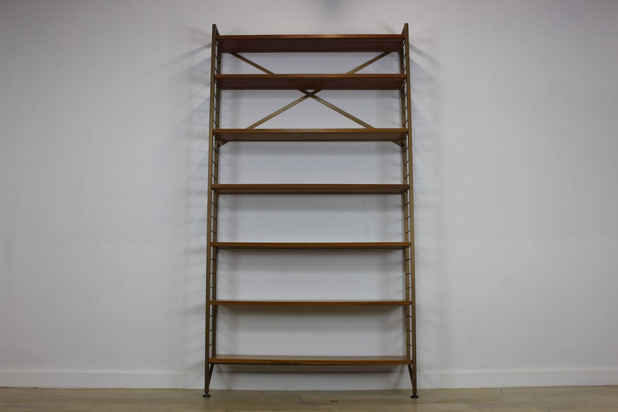 Ladderax Shallow Teak Finish Bookcase C 1970 | Staples & Co | Vinterior