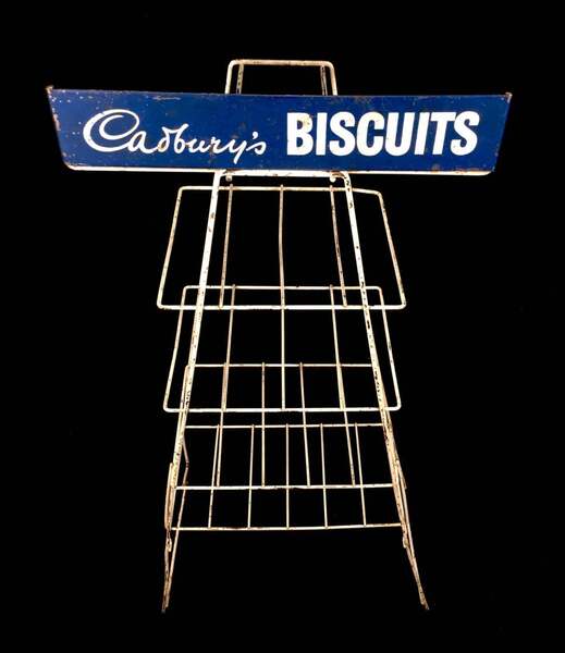 Antique Advertising Cadbury's Biscuit Shop Display Stand Chocolate Rack ...