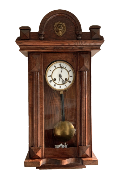 Antique German Drp No55006 Oak Case Wall Clock 1900s | Vinterior