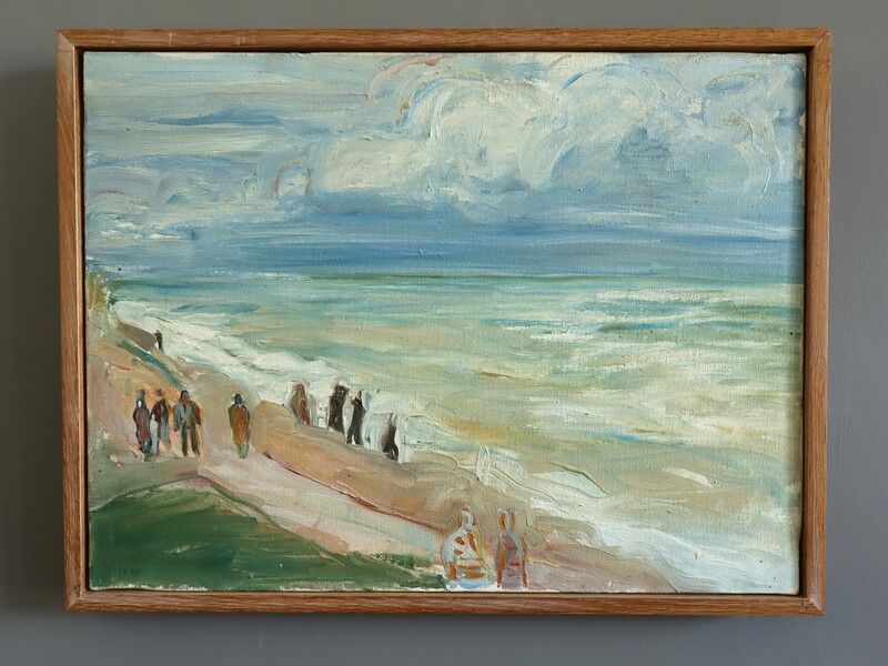 Seaside Promenade Oil Painting | Vinterior