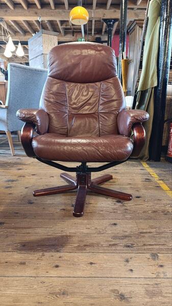 Sømo A/S Danish Leather Recliner Chair – 1990s | Vinterior