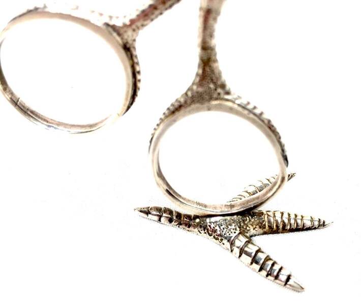 Antique Victorian George Adams Silver Ribbon Threader Scissors Stork ...