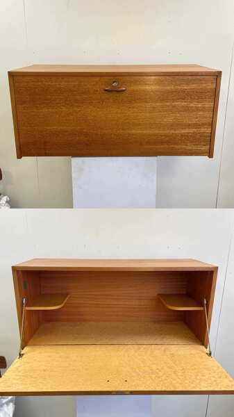 89cm Cocktail Drinks Cabinet Desk Large Staples | Vinterior