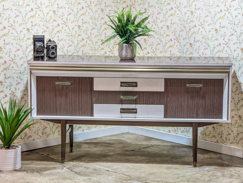 Vintage Formica Sideboard Mid Century Modern Drinks Cocktail Cabinet ...