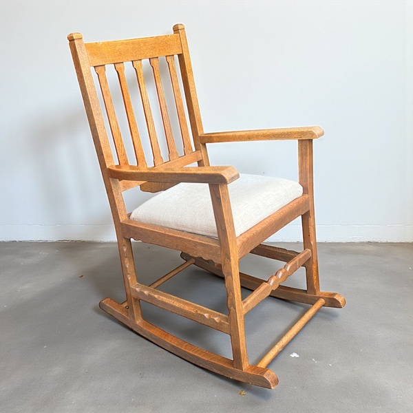 Vintage Cotswold School Mission Style Oak Rocking Chair | Vinterior