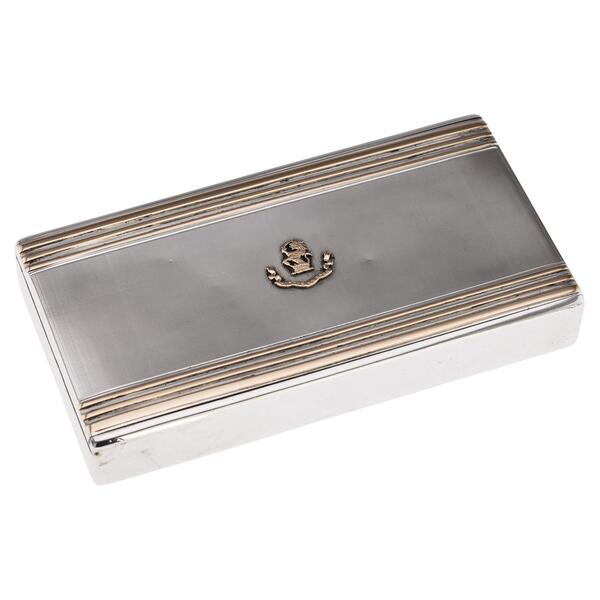 20thc English Solid Silver & 9k Gold Cigar Case By Cartier Of New Bond ...