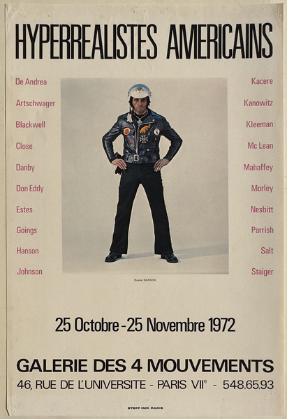 Duane Hanson Poster Poster Poster American Hyperrealism Expo Paris 1972 ...