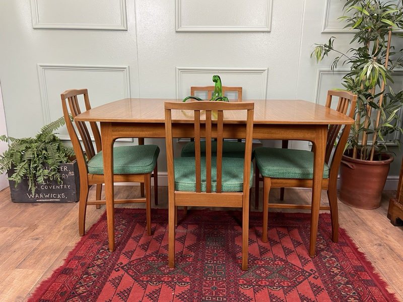 Mid Century Retro Teak Extending Dining Table And Chairs, Danish Gplan ...