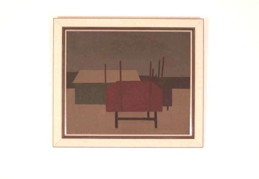 Original Mid Century Swedish Oil/Acrylic On Canvas – “Partition” By ...