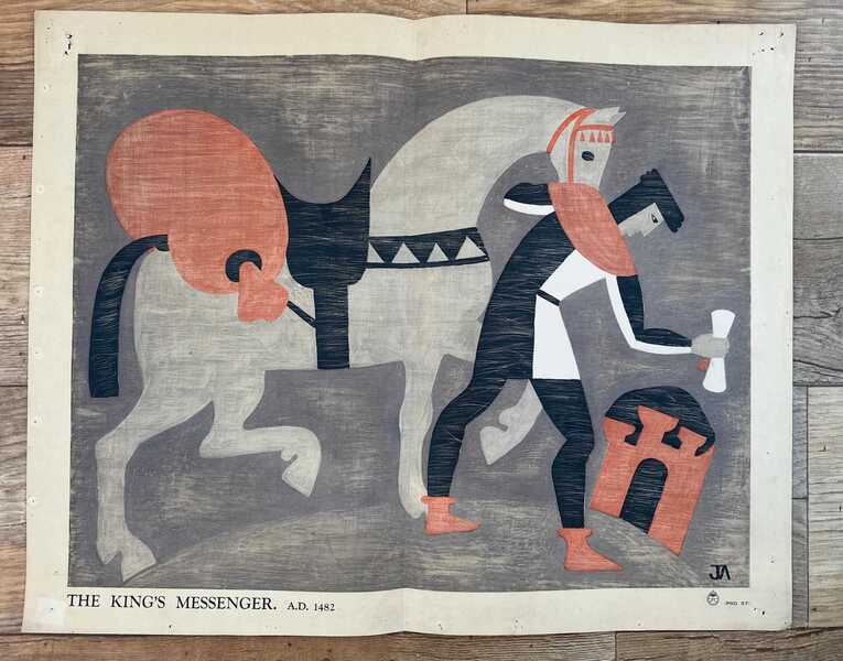 Original Gpo John Armstrong Poster The King’s Messenger A.D 1482 Circa ...