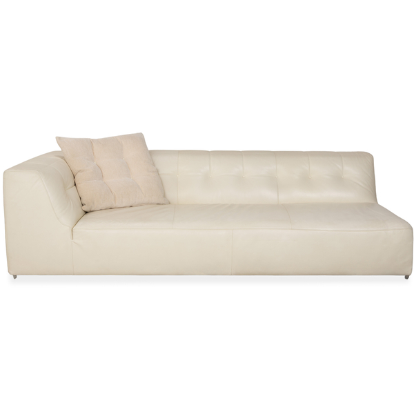 Ligne Roset Malhoun Leather Four Seater Cream Sofa | Vinterior