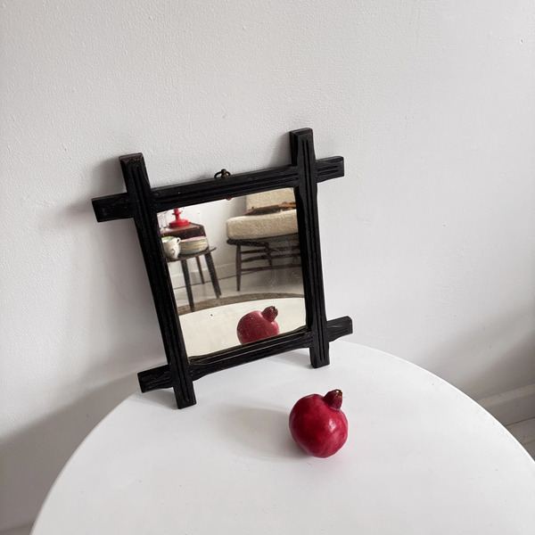 1900s Antique Cross Frame Sml Mirror | Vinterior