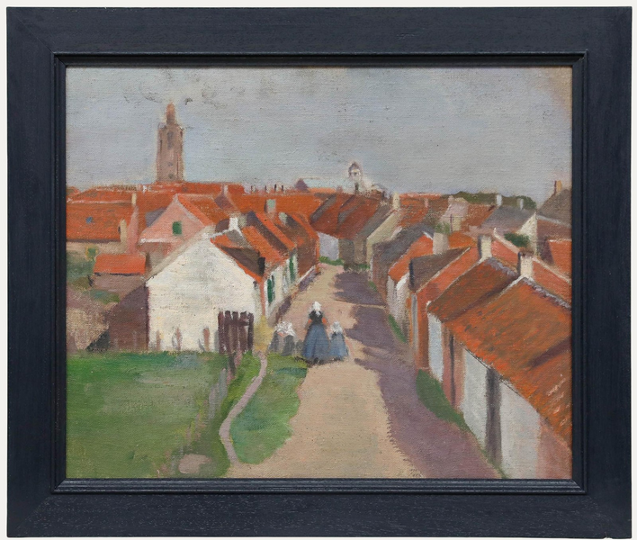 Cecile Hertz Eyrolles (1875 1974) Mid 20th Century Oil, Rooftops ...