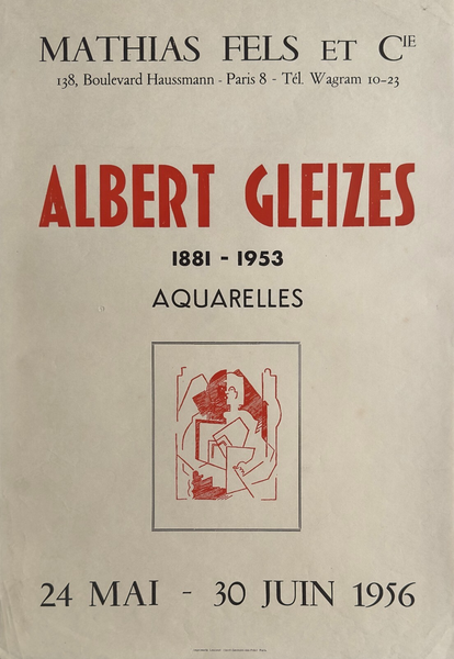 Albert Gleizes Art Poster Poster Exhibition Gallery Mathias Fels Paris ...