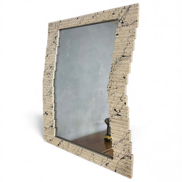 Jackson Pollock–Inspired Textured Wall Mirror (Vintage Modernist ...