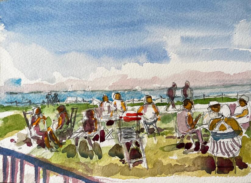 John Steane (B.1931)osborne House Beach Scene Isle Of Wight 2018 ...