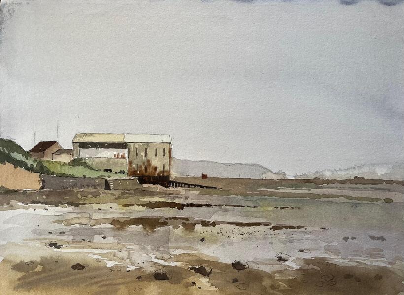 Anthony Herbertlow Tide Coastal Scene Appledore Harbour Devon ...