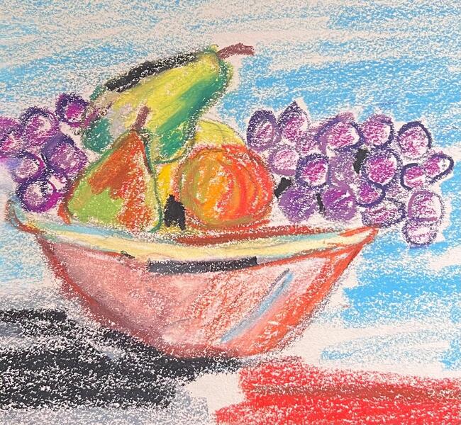 Akos Biro20th Century French Expressionist Bright Still Life Fruit Bowl ...