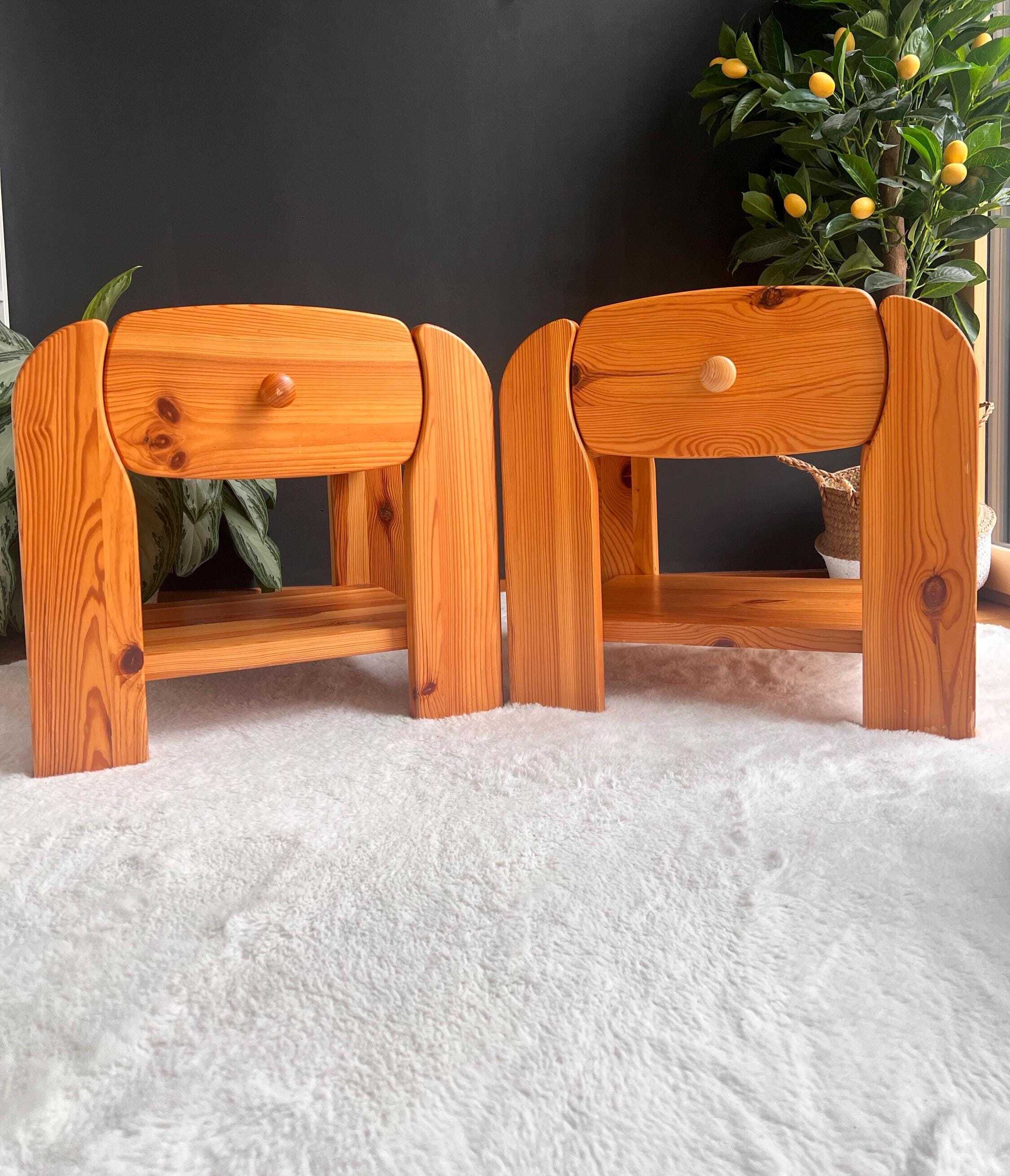 70s style bedside table