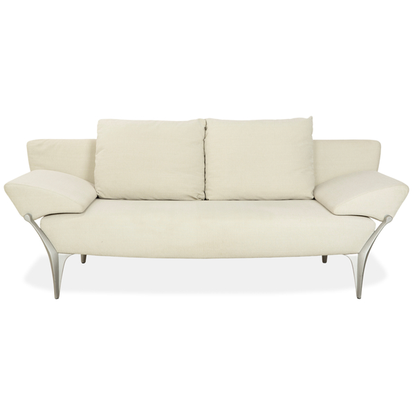 Rolf Benz 1600 Fabric Two Seater Cream Mint Manual Function Sofa ...