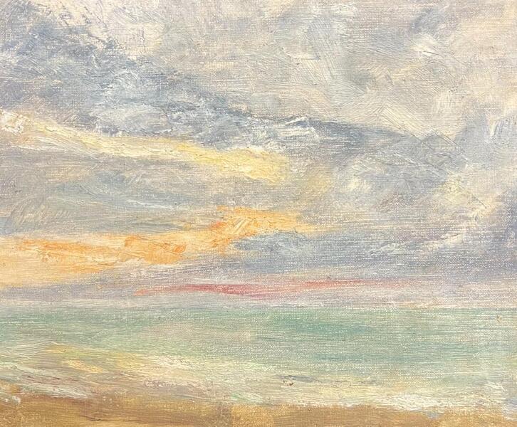 Simone Forge Peaceful Coastal Horizon With Gentle Pastel Sky And Hints ...