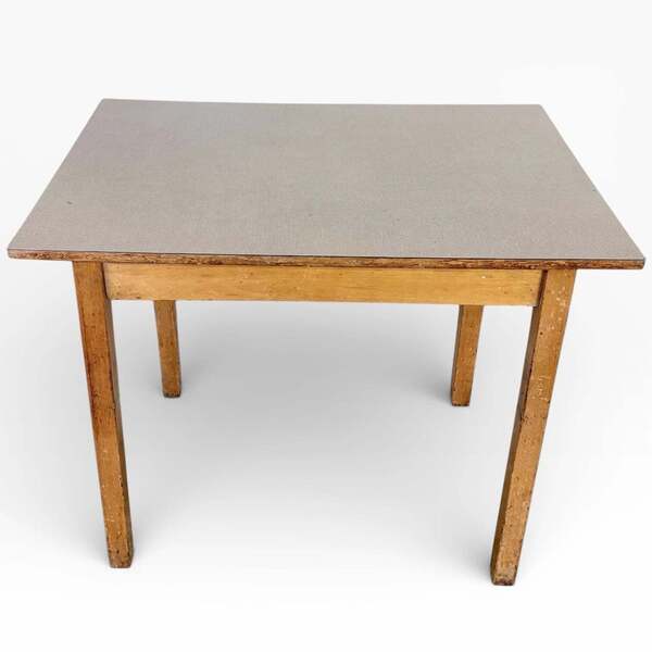Mid Century Taupe Formica Dining Table | Vinterior