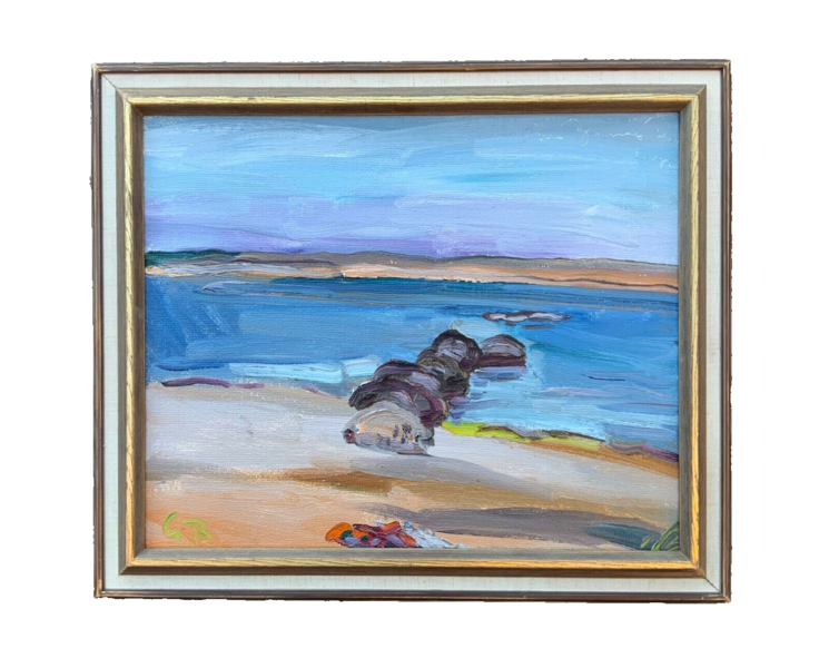 Vintage Marine Swedish Modernists Oil Painting Blue Seascape By Göran ...
