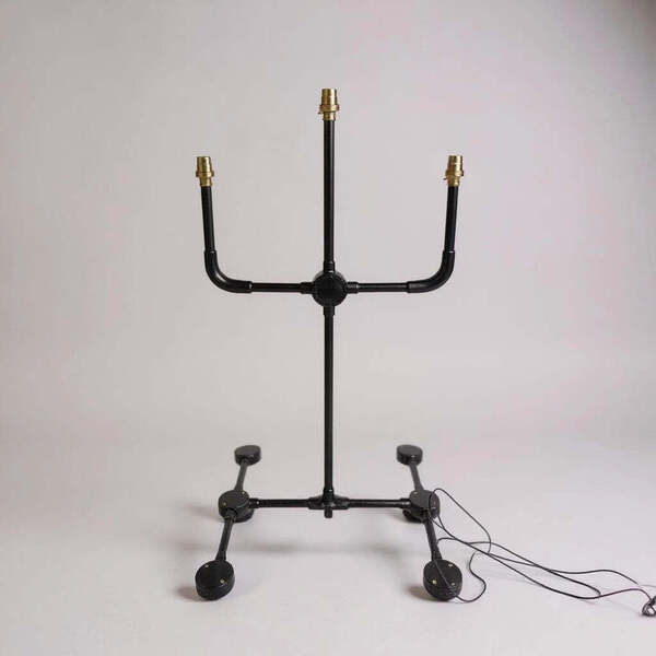 Mid Century Brutalist Industrial Style Quad Arm Floor Lamp Base | Vinterior