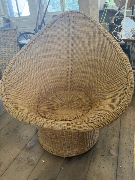 Kenmochi Style Japanese Vintage Wicker Pod Chair Ball 1960s 70s Mid ...