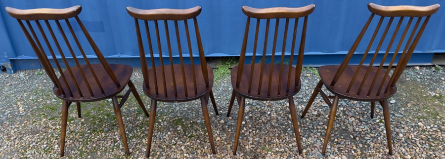 4 Ercol Goldsmith Windsor Dining Chairs Midcentury Retro Vintage Free ...