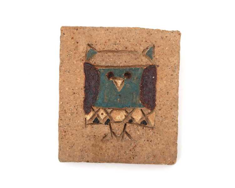 French Stoneware Ceramic Wall Hanging Sculpture By Les Argonautes, Bird ...