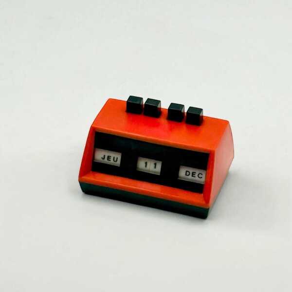 1970s Red Perpetual Calendar Vintage Pop Desk Accessory Plastic Retro ...