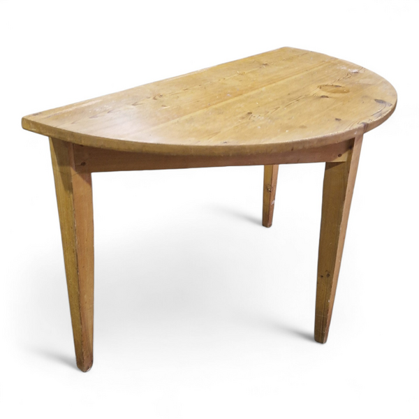 Rustic Pine Console Table Demi Lune Half Moon D Shape Side Table ...