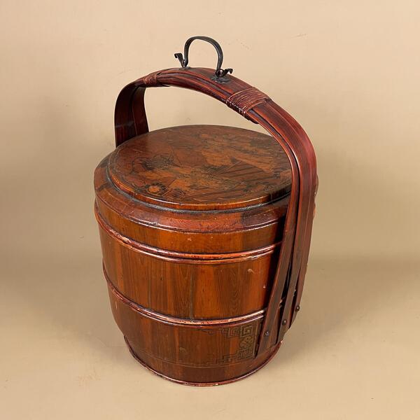 Antique Chinese Wedding Basket Ceremonial Marriage Gift Giving 3 Tier ...