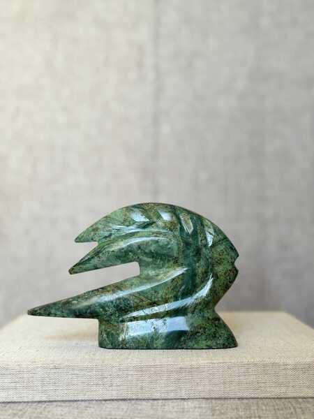 Vintage Green Soapstone Sculpture | Abstract Serpent Carving | Inuit ...