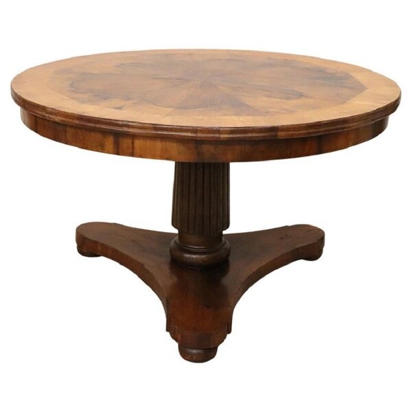 Antique Round Table In Walnut, 1800s | Vinterior