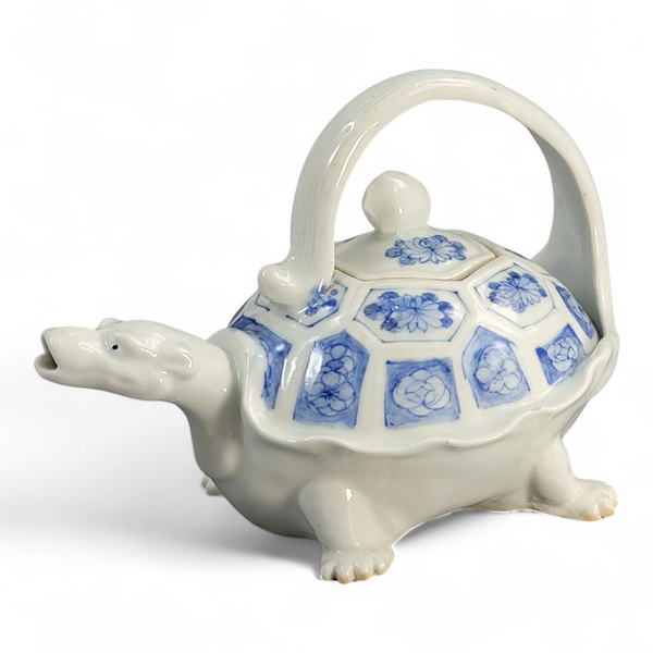 Antique Late Edo Hirado Japanese Porcelain Minogame Turtle Teapot C ...