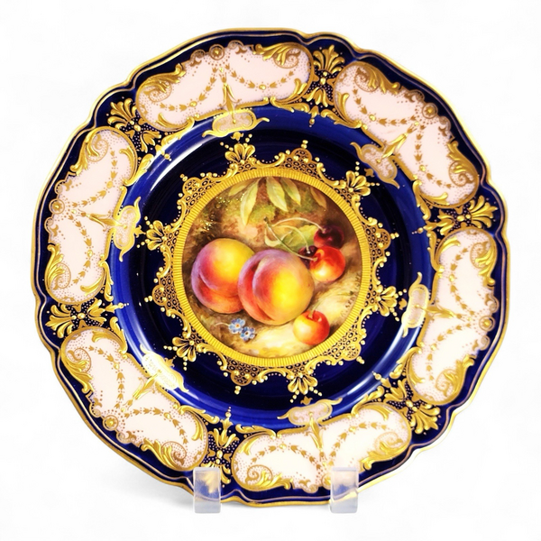Antique Royal Worcester Sebright Fruit Cabinet Plate, Peaches ...