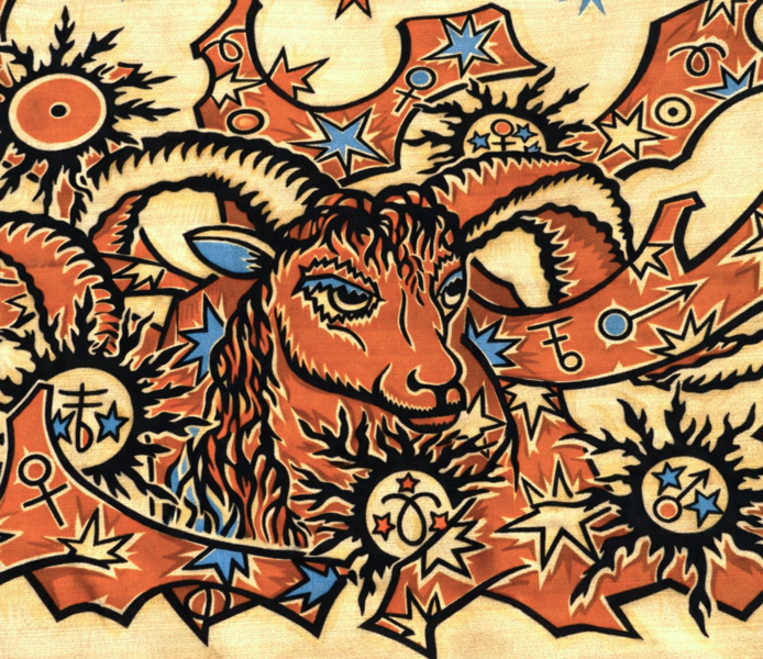 Zodiac Tapestry "The Aries" In Wool, Cartoon By Elie Grekoff, Published ...