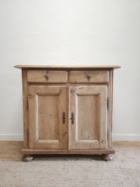 Old Pine Cupboard Vintage Kitchen Cabinet Storage Victorian Antique ...